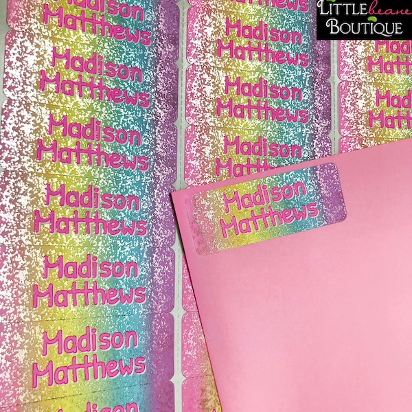 Glitter Labels - Etsy