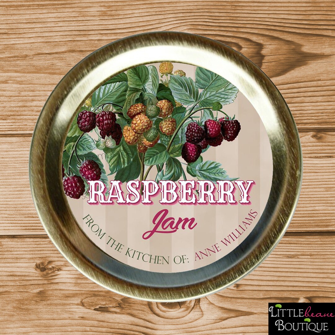 Raspberry Jam Canning Labels, Jar Labels, Jelly, Jam, Preserves, Mason ...