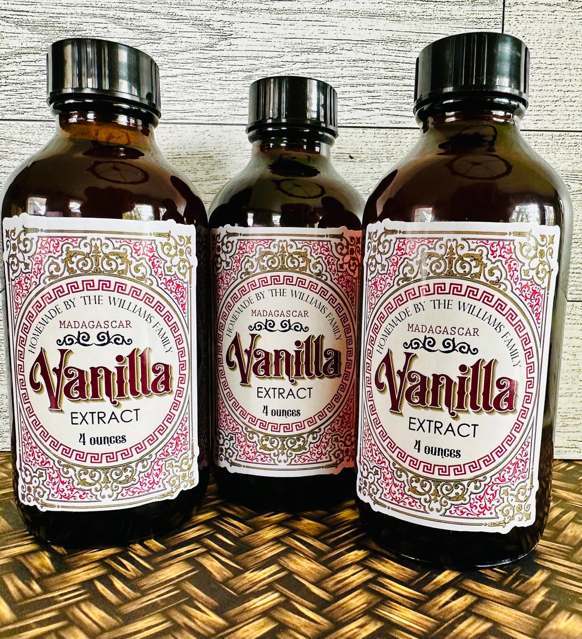 Waterproof Vanilla Extract Labels, Personalized Vanilla Extract ...
