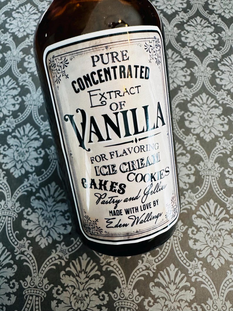 Waterproof Vanilla Extract Labels, Personalized Vanilla Extract Labels ...