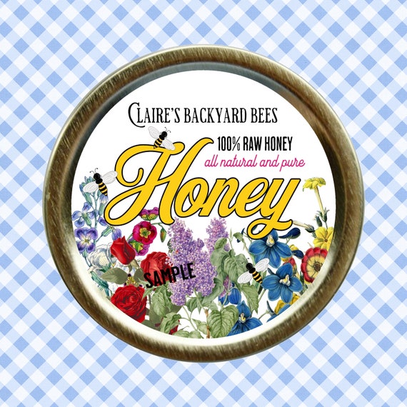 Wildflower Honey Jar Labels Personalized Honey Jar Stickers | Etsy