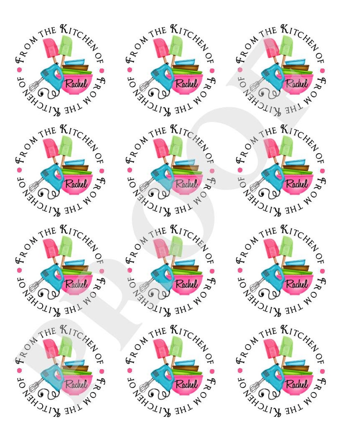 Kitchen Stickers Baking Labels Kitchen Supplies Mixer | Etsy