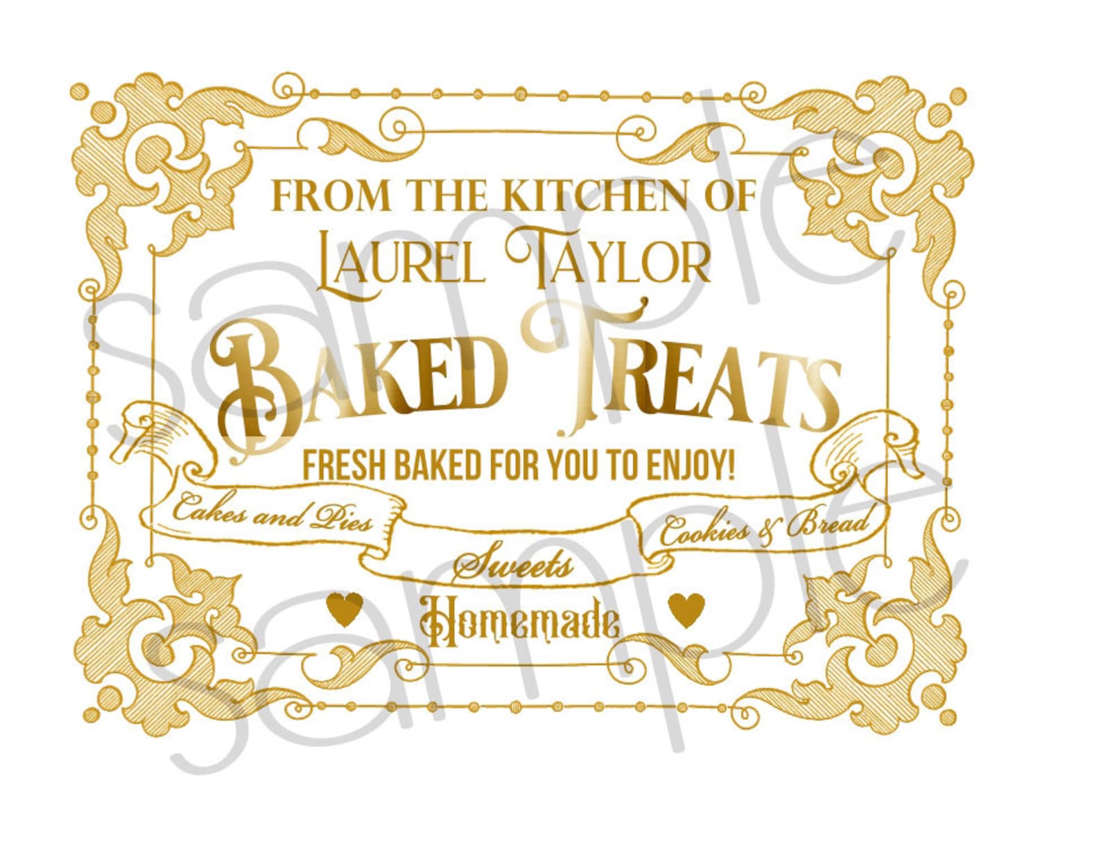 Baking Stickers Baking Labels Personalized Baking Stickers - Etsy