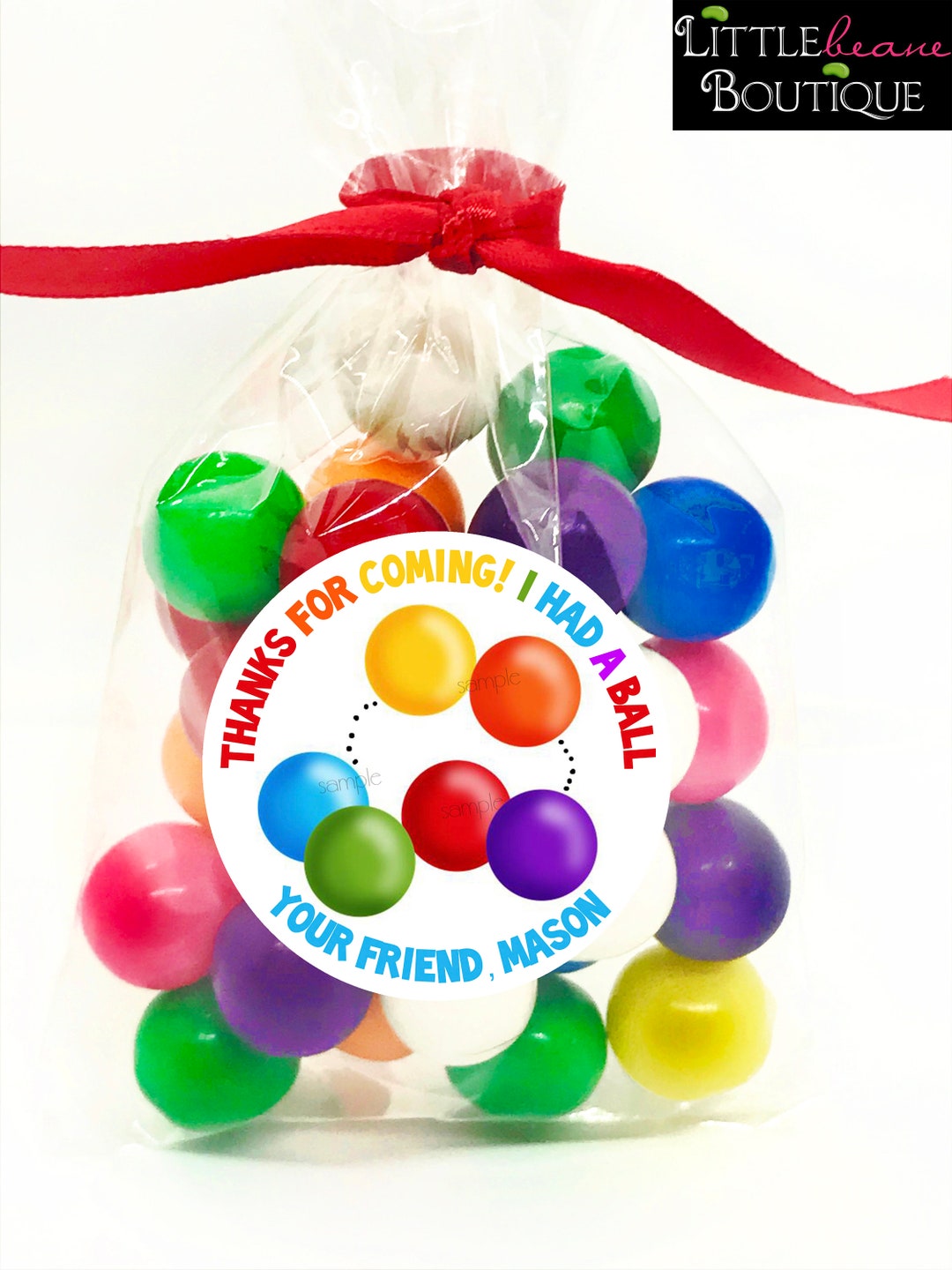 Ball Pit Stickers, Kids Bouncy Ball Labels, Ball Birthday Party, Party ...