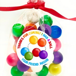 Ball Pit Stickers, Kids Bouncy Ball Labels, Ball Birthday Party, Party ...