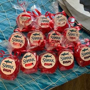 Shark Bait Stickers, Shark Chum Stickers, Shark Party, Shark Stickers ...