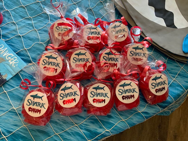 Shark Bait Stickers Shark Chum Stickers Shark Party Shark - Etsy