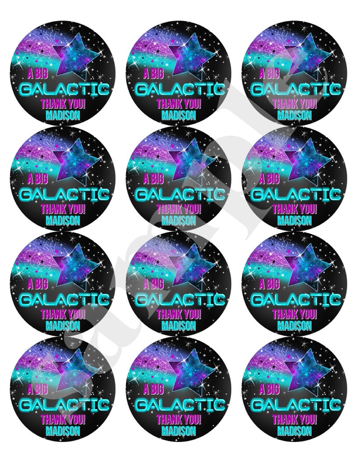 Galaxy Stickers Galaxy Party Galaxy Birthday Party Supplies | Etsy