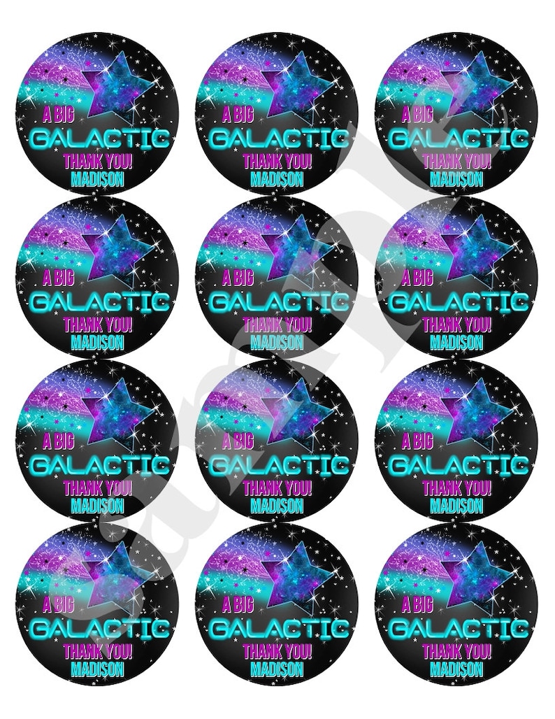 Galaxy Stickers Galaxy Party Galaxy Birthday Party Supplies | Etsy