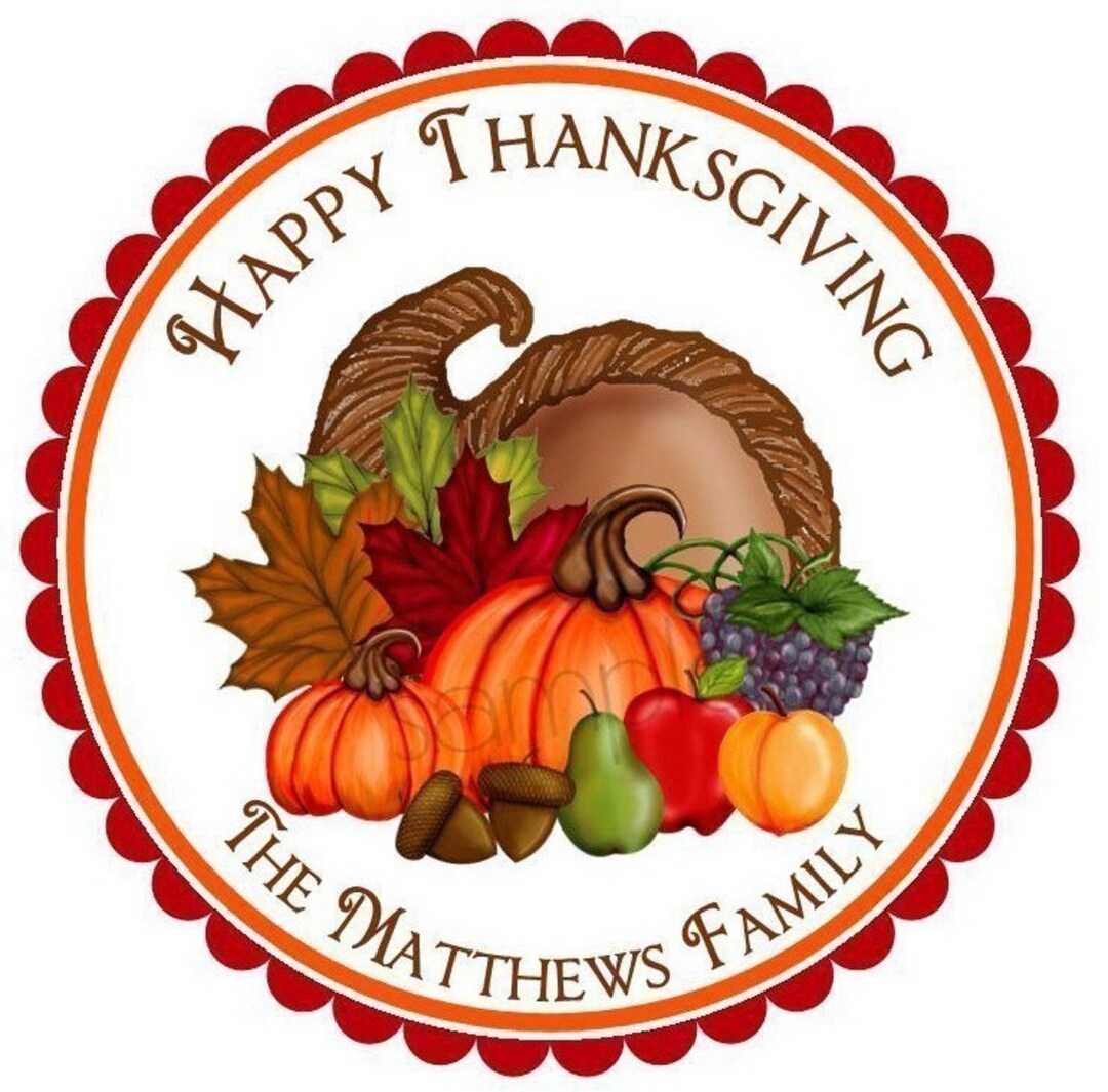 Thanksgiving Stickers, Cornucopia, Thanksgiving, Fruit, Acorns, Fall ...