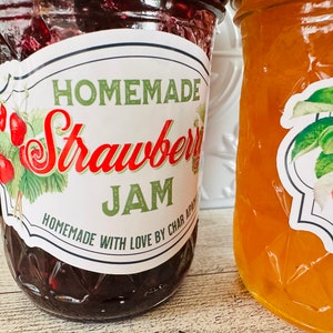 Waterproof Homemade Jam Label, Custom Canning Label, Personalized ...