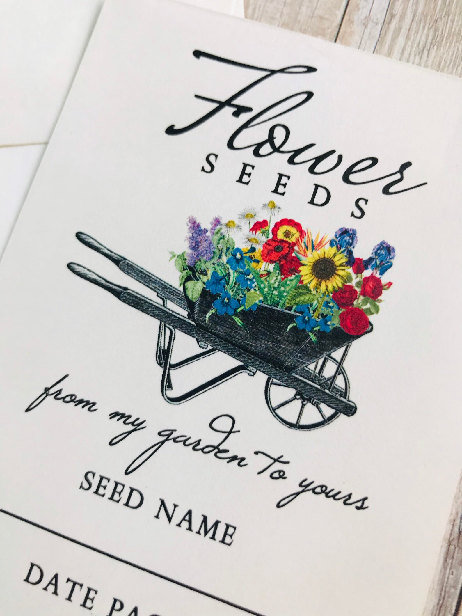 Wildflower Seed Packets Homegrown Seed Packets Garden | Etsy