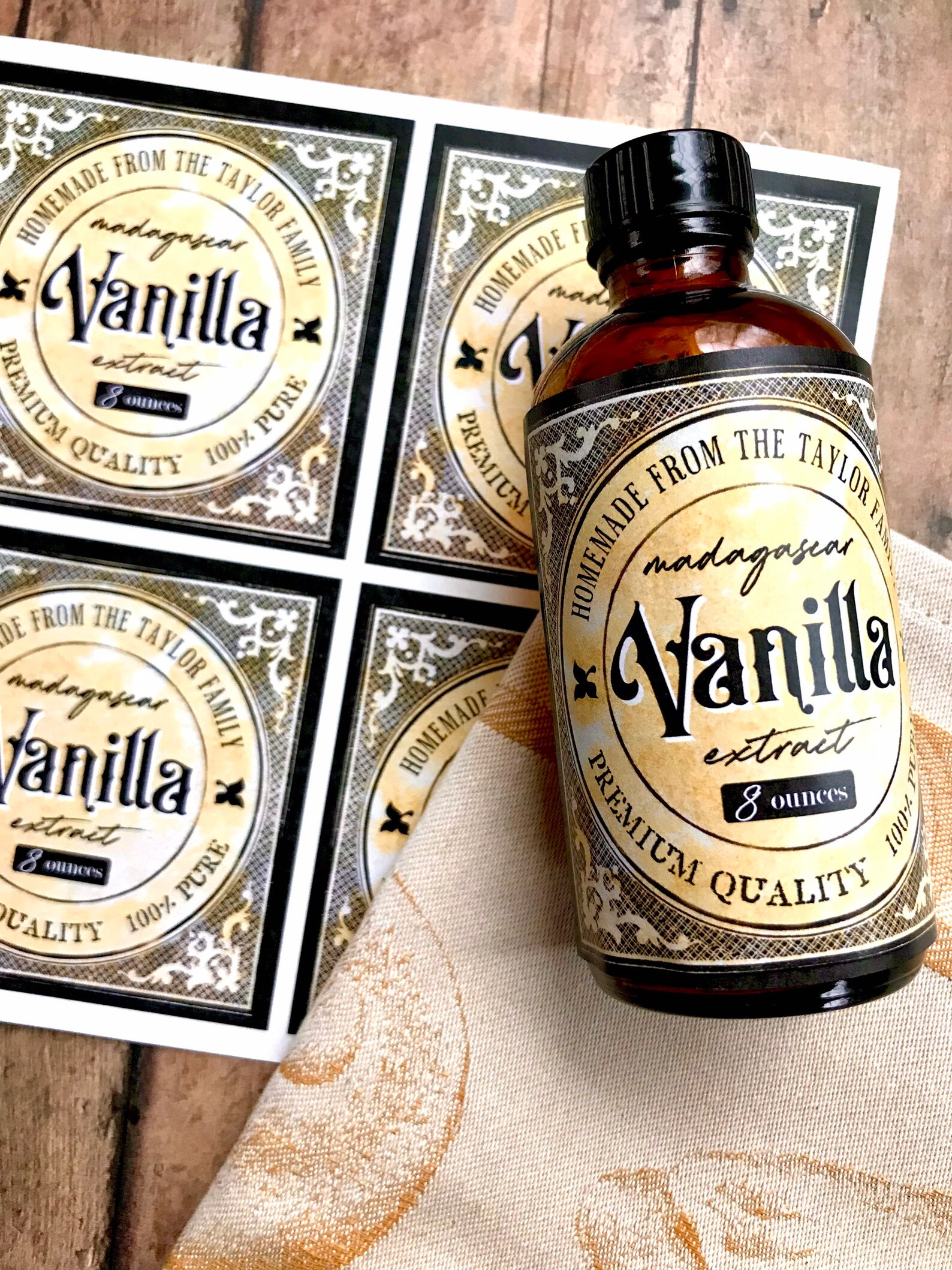 Vanilla Extract Labels Homemade Vanilla Extract Labels - Etsy