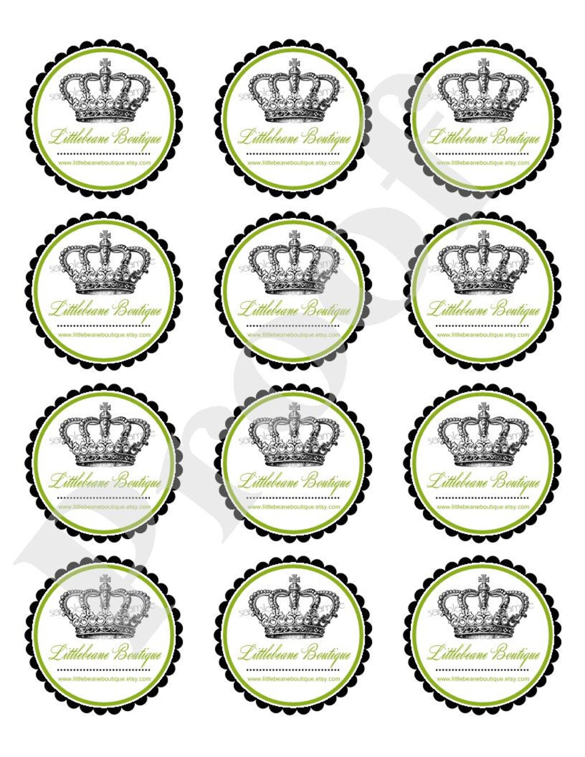 Crown Stickers Princess Crown Stickers Royal Fourish - Etsy