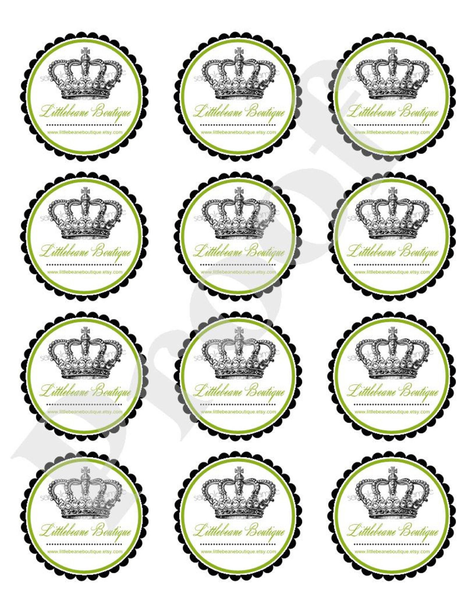 Crown Stickers Princess Crown Stickers Royal Fourish - Etsy
