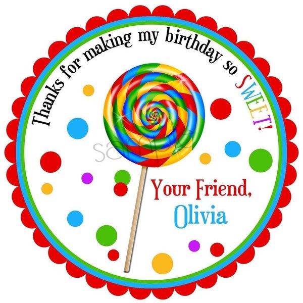 Lollipop Stickers - Etsy