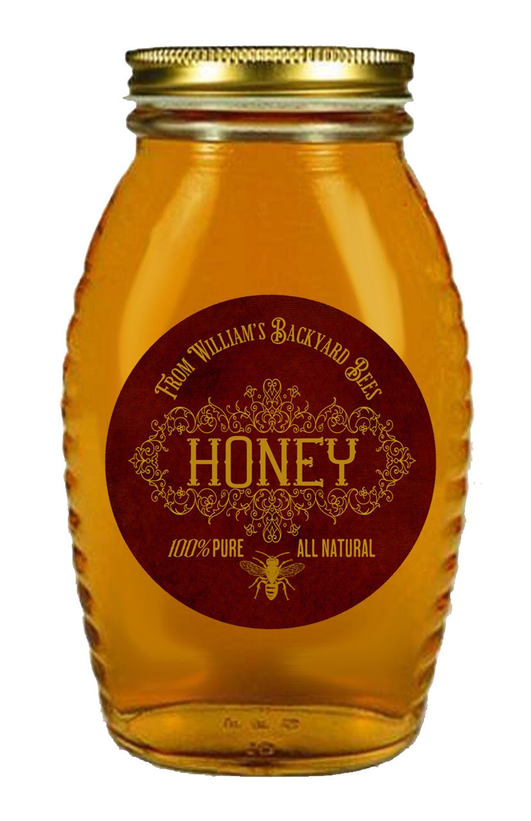 Custom Honey Jar Labels, Personalized Honey Jar Stickers, Honeycomb ...
