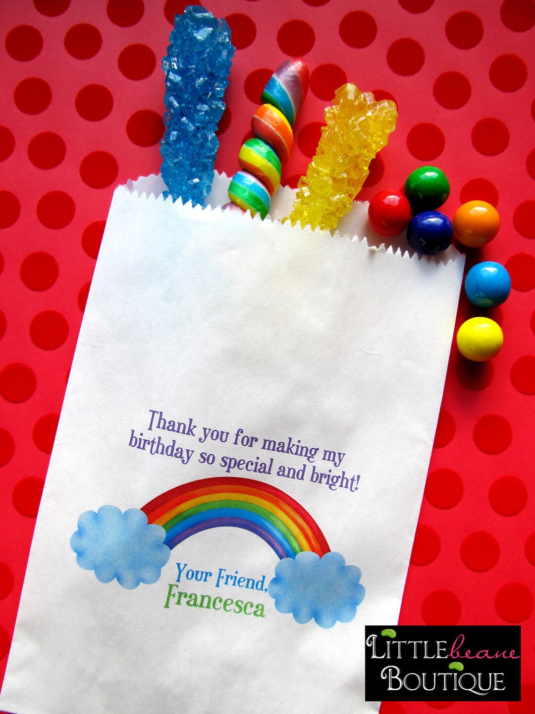 Rainbow Birthday Party, Rainbow Favor Bags, Rainbow Birthday Favors ...