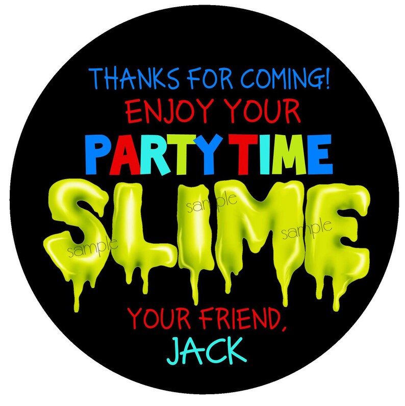 Glow Party Stickers Boys Slime Stickers Slime Party Slime - Etsy