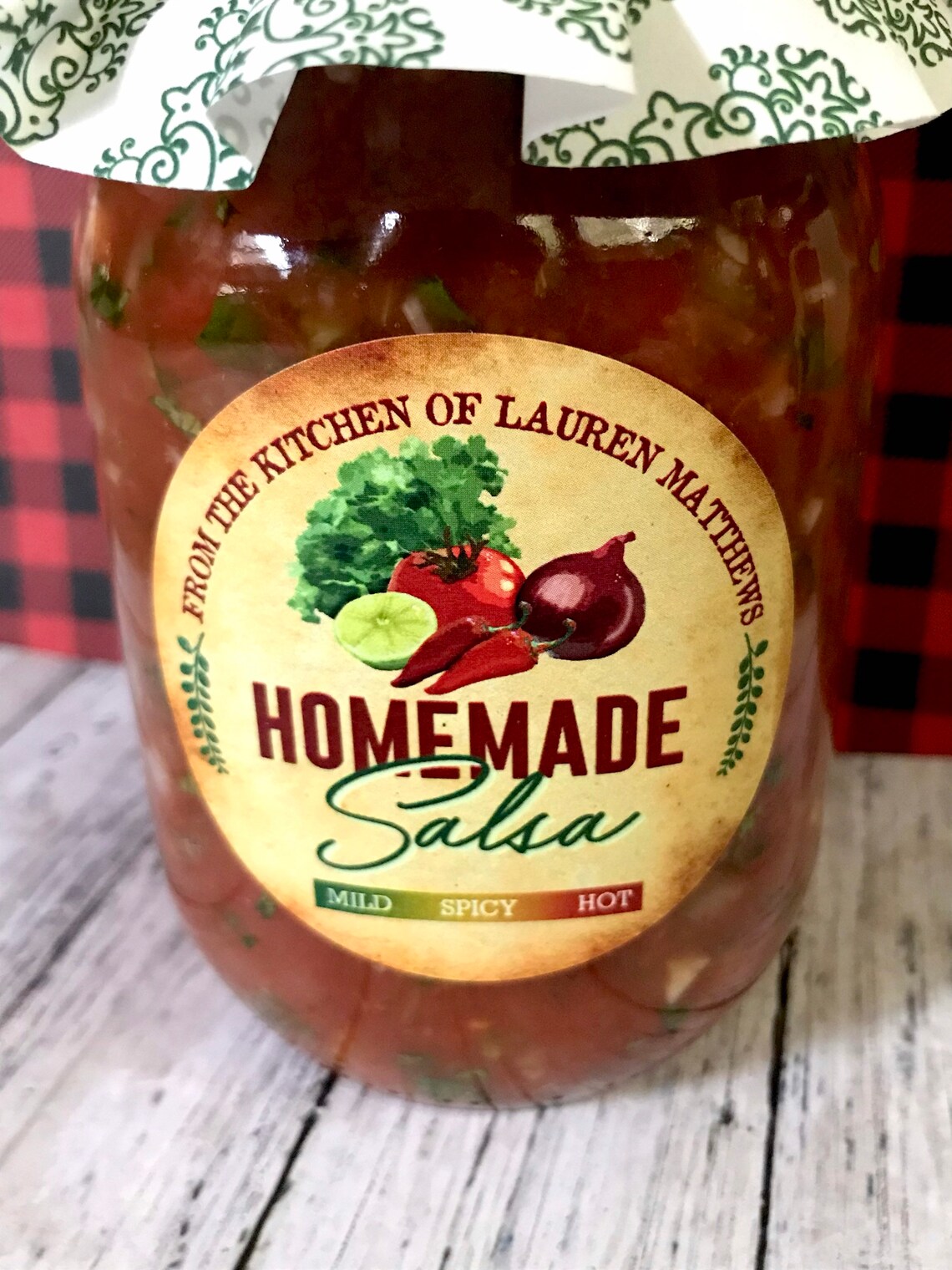 WATERPROOF Salsa Stickers Mild Salsa Labels Homemade Salsa - Etsy