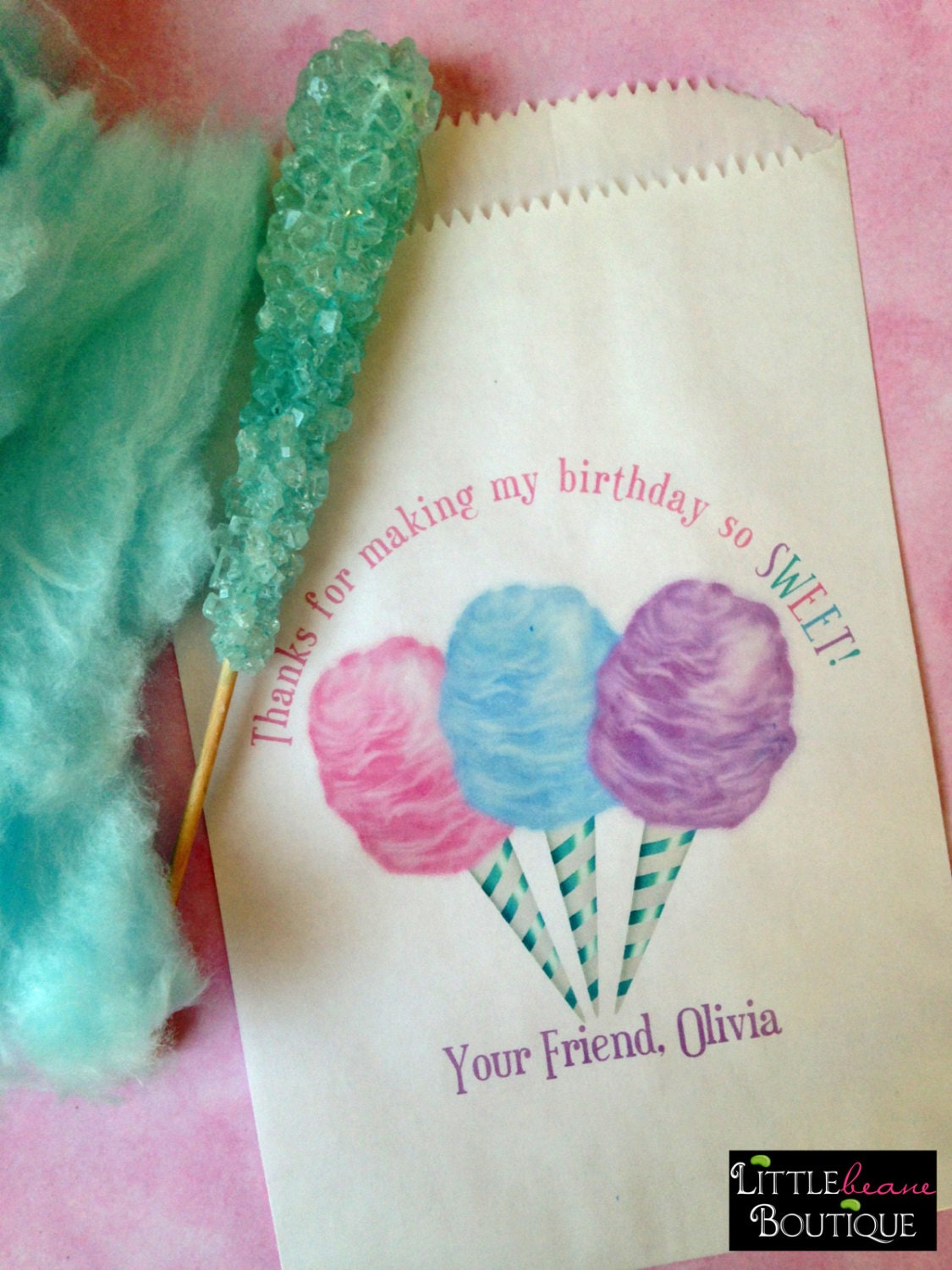 Cotton Candy Bags Circus Favor Bags Personalized Candy Bags - Etsy