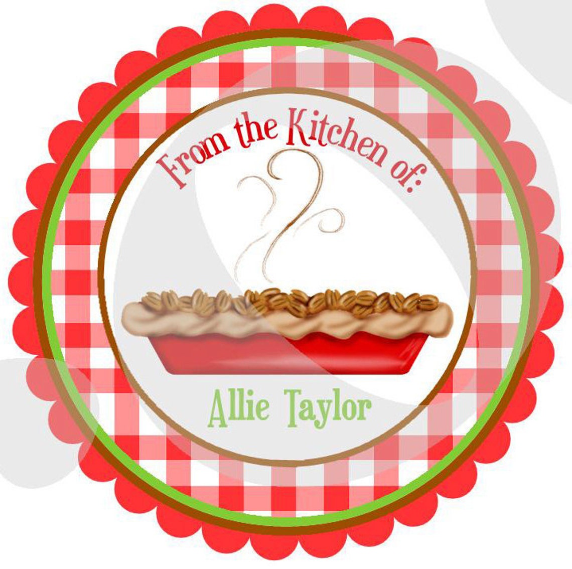 Pecan Pie Stickers Kitchen Stickers Kitchen Labels Baking - Etsy