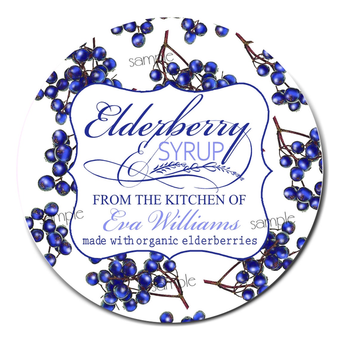Elderberry Syrup Labels, Elderberry Jam Labels, Elderflower Syrup ...