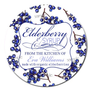 Elderberry Syrup Labels, Elderberry Jam Labels, Elderflower Syrup ...