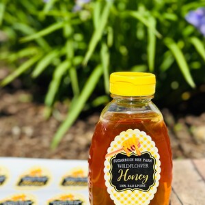 Honey Labels, Labels for Your Honey Bottles, Honey Wand, Raw Honey ...