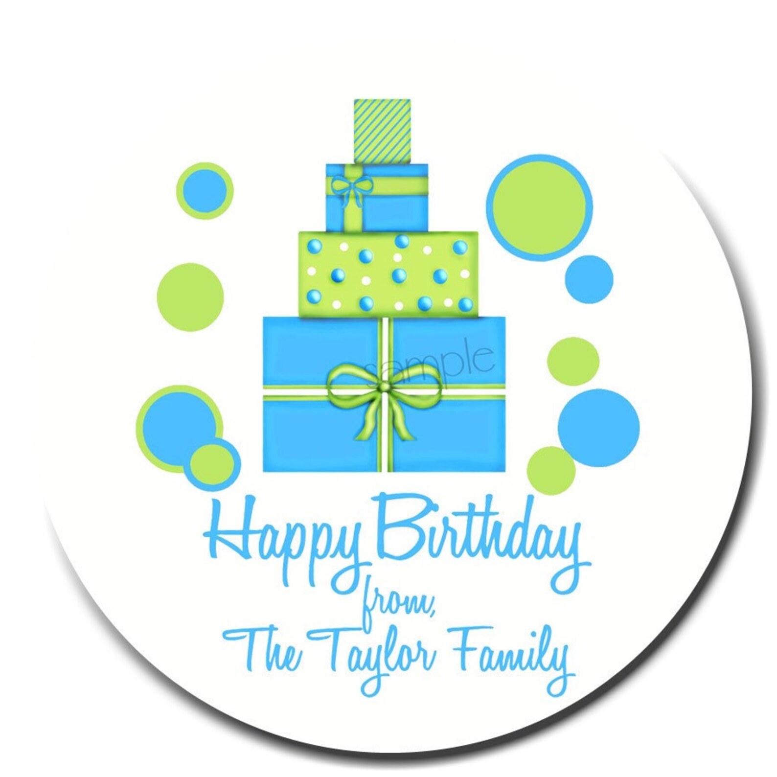 Birthday Gift Stickers, Birthday Present, Labels, 3 COLOR Choices,girls ...