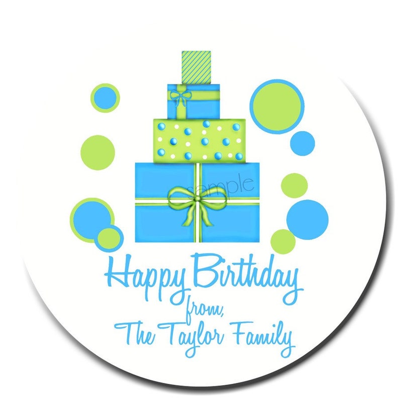 Birthday Gift Stickers Birthday Present Labels 3 COLOR - Etsy
