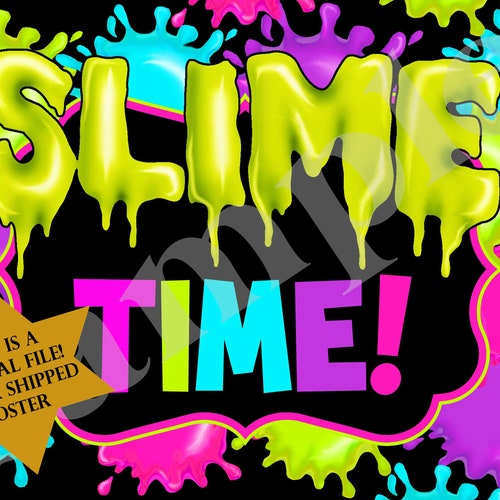 Printable Slime Poster DIY 24 X 36 Size Backdrop Sign Slime - Etsy