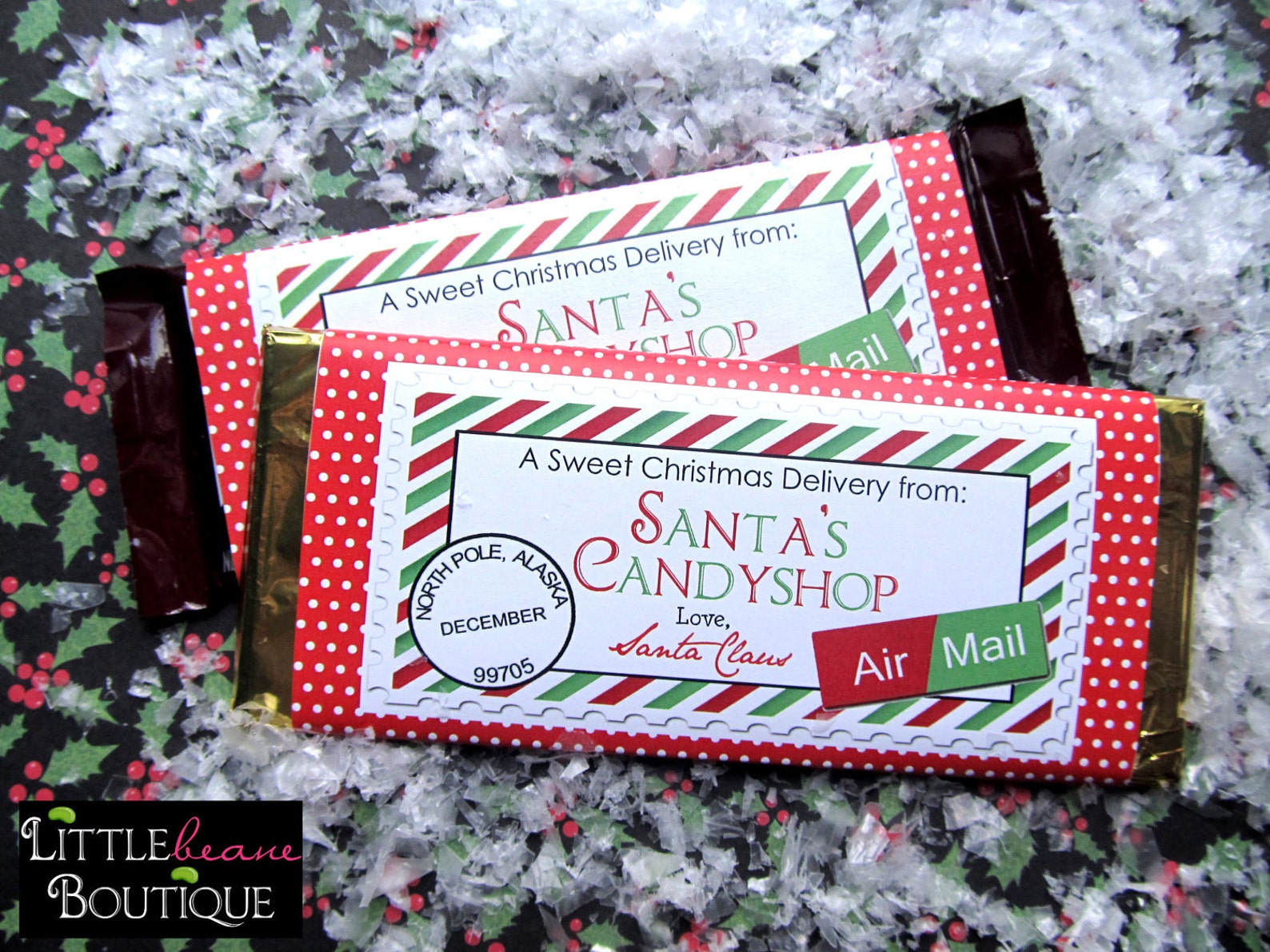 Printable Christmas Candy Bar Wrappers, DIY, Christmas Candy Wrapper ...