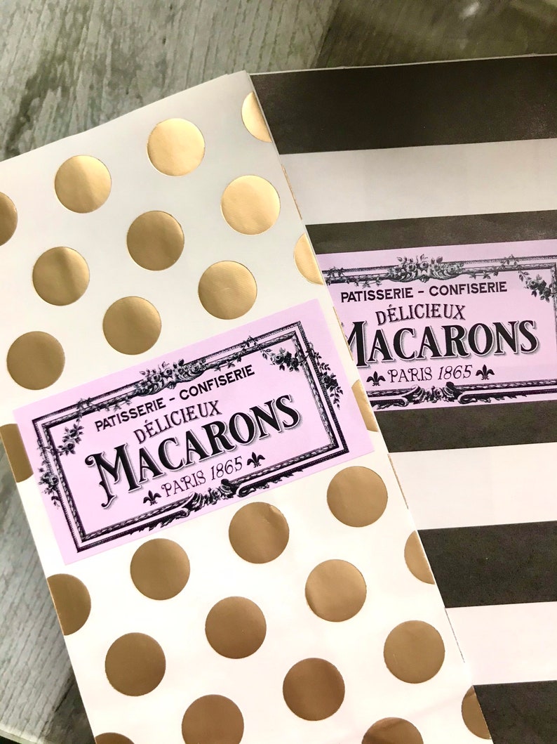 French Bakery Labels Macaron Stickers Boulangerie Labels | Etsy