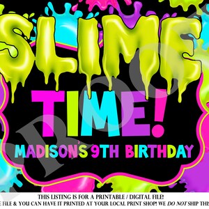 Printable Slime Poster DIY 24 X 36 Size Backdrop Sign Slime - Etsy