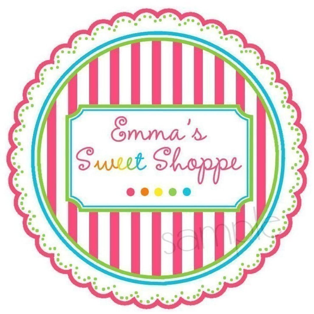 Sweet Shop Stickers, Sweet Shoppe Stripes, Candy Stickers, Candy ...