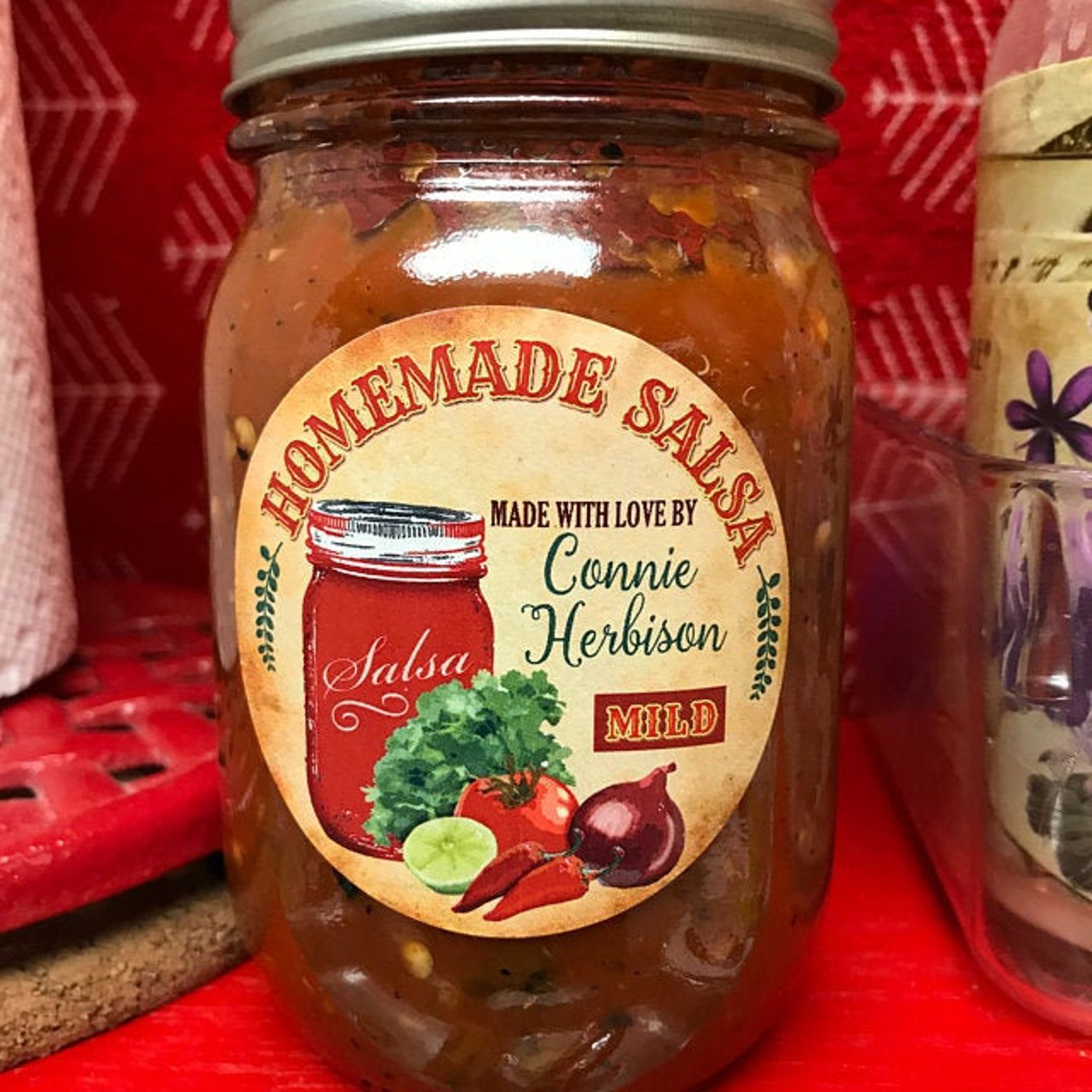 Salsa Stickers, Mild Salsa Labels, Homemade Salsa Labels, Salsa Canning ...