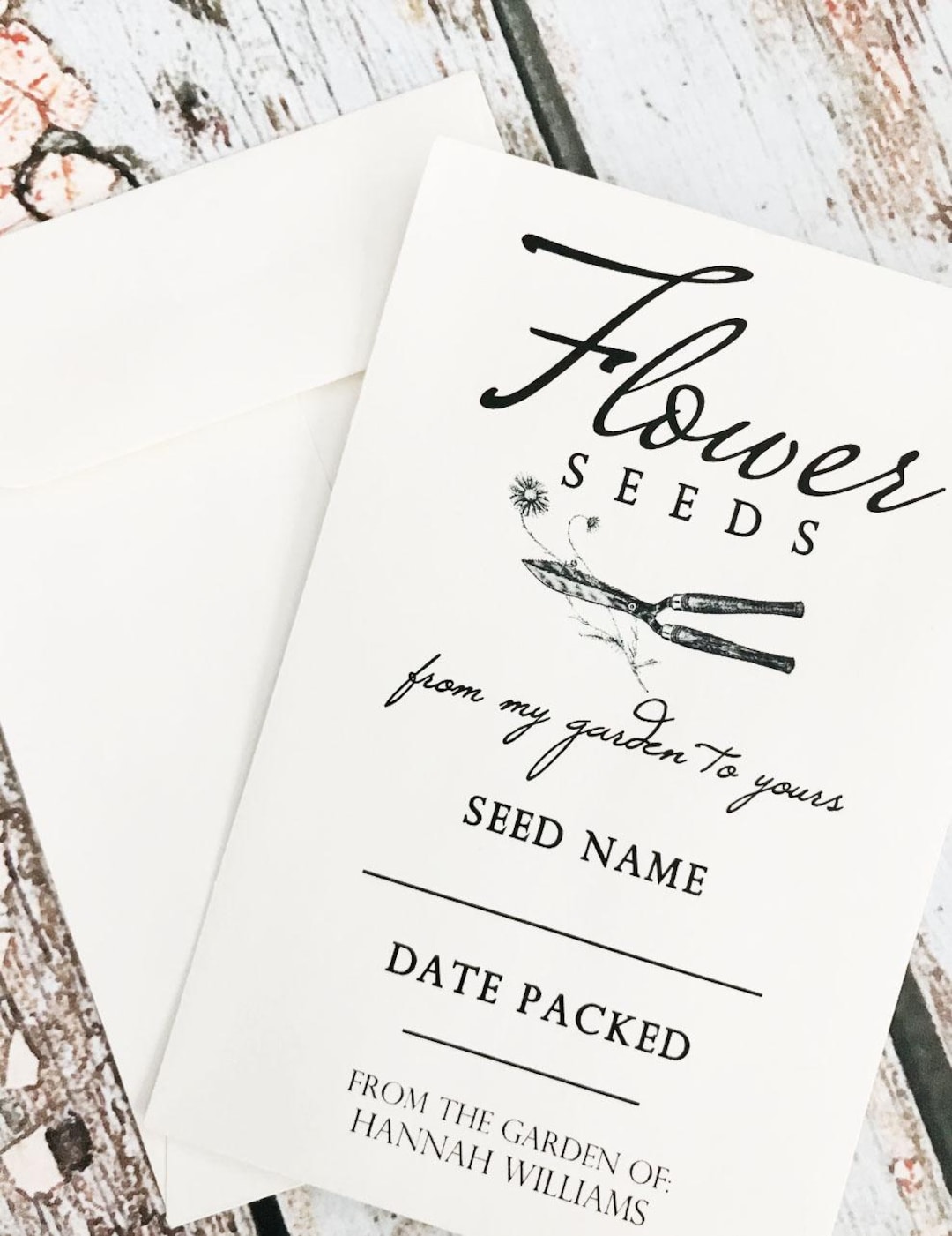 Personalized Garden Seed Envelopes – Custom Seed Packets, Set of 10 - Etsy