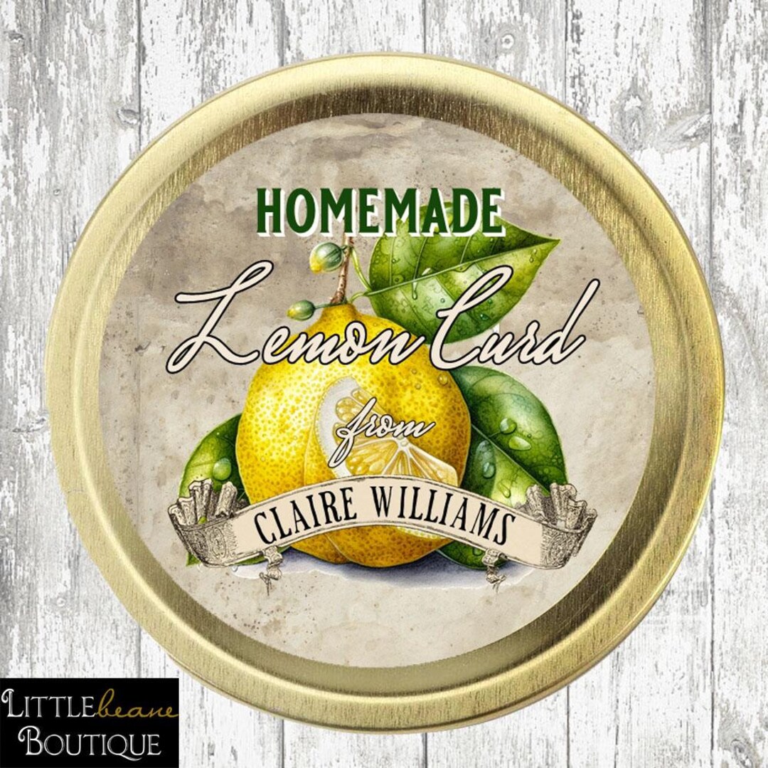 Lemon Curd Canning Labels, 2 Inch Fruit Canning Labels, Labels for ...
