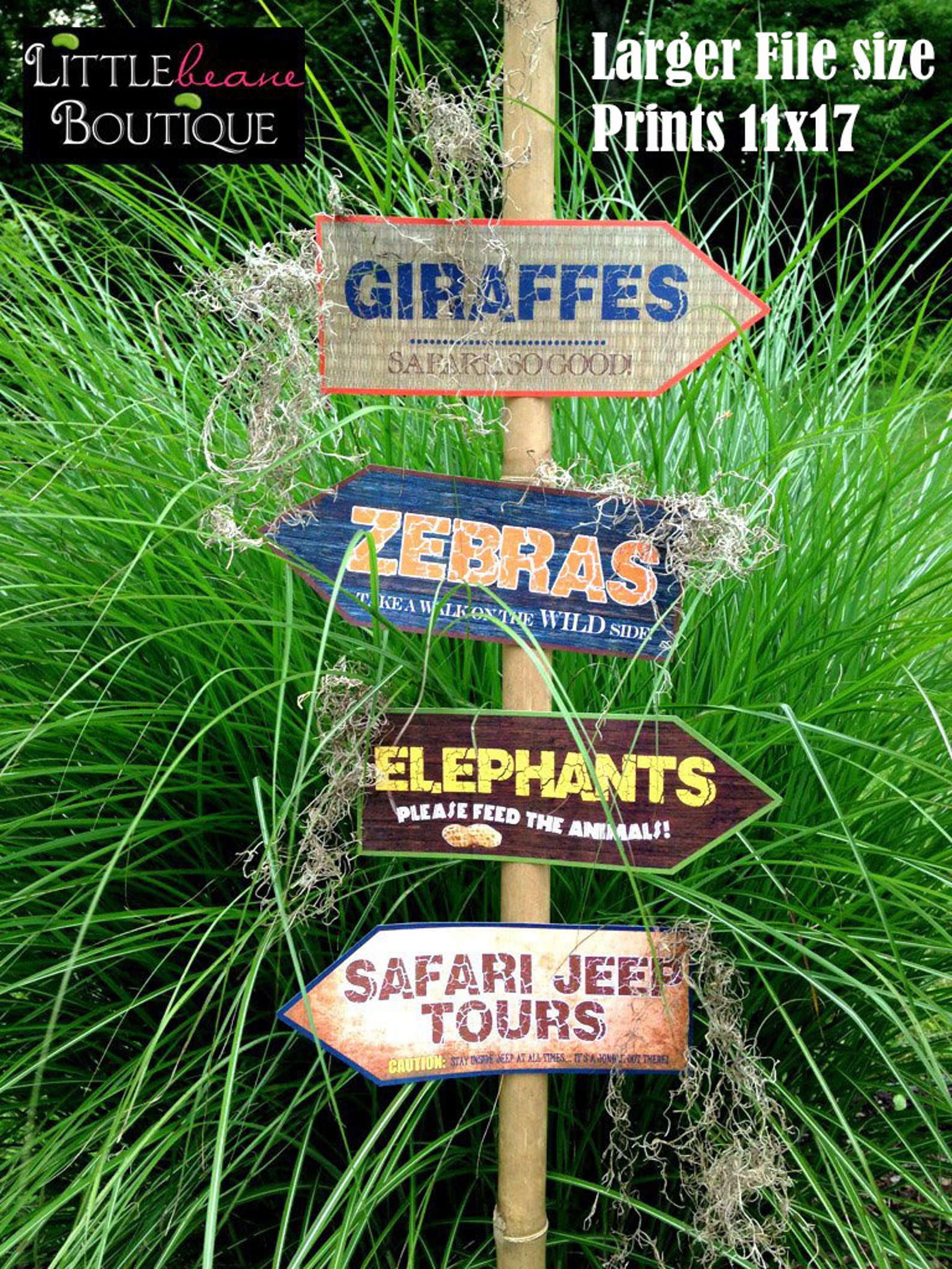 Printable Jungle Signs DIY African Safari Party Signs | Etsy