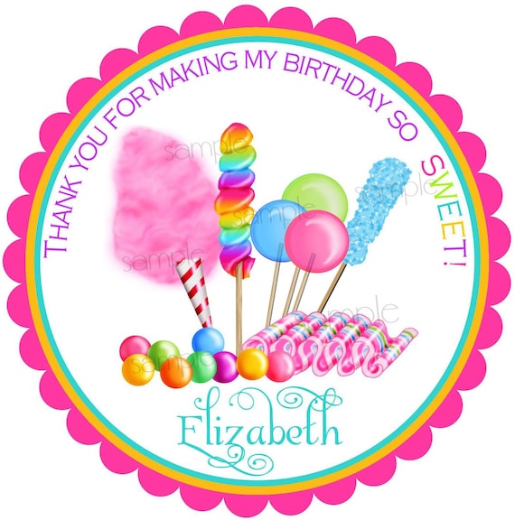 Candy Stickers, Candy Circus,Sweet shop, Birthday party, Candy ...