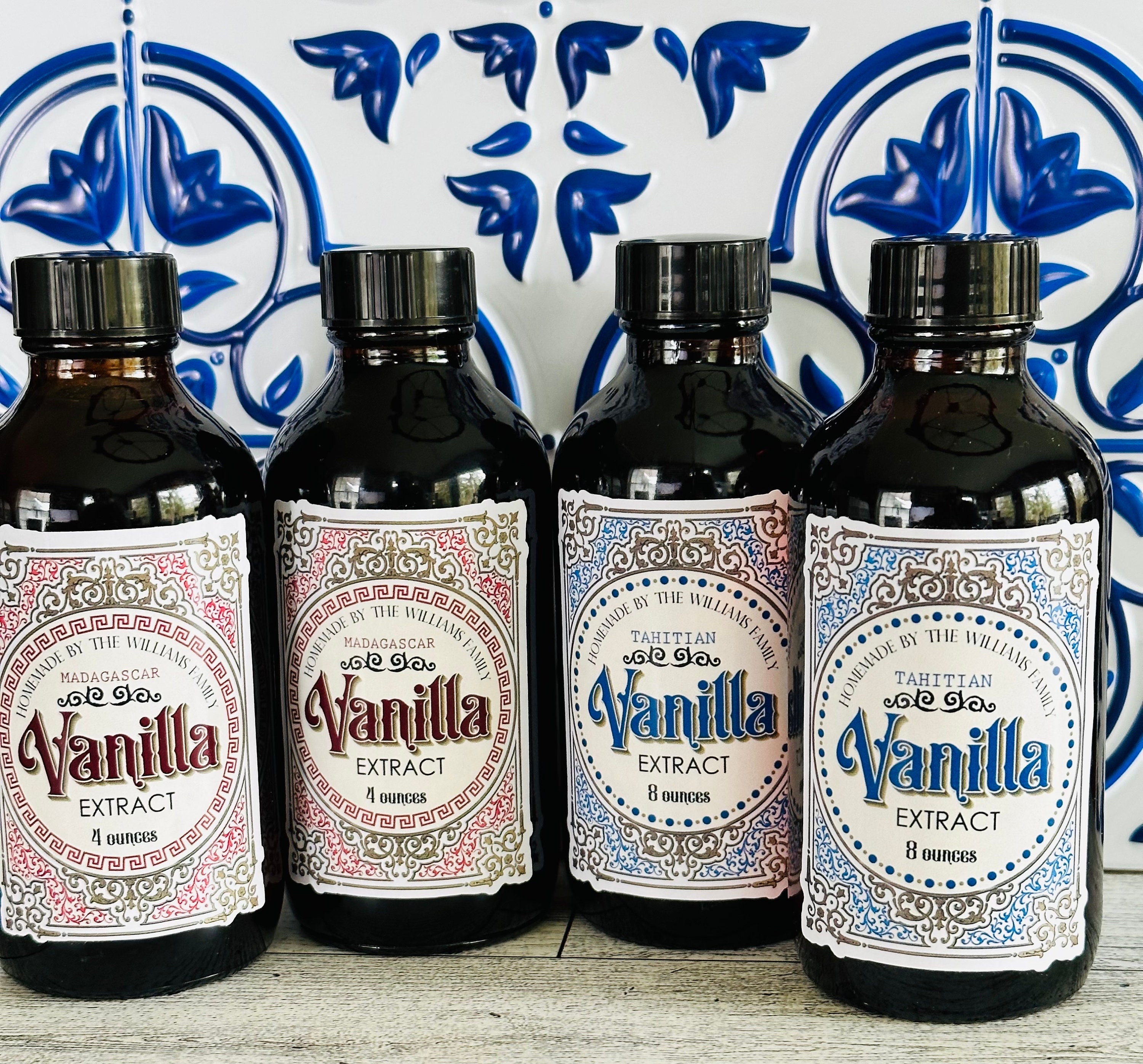 Waterproof Vanilla Extract Labels, Personalized Vanilla Extract ...