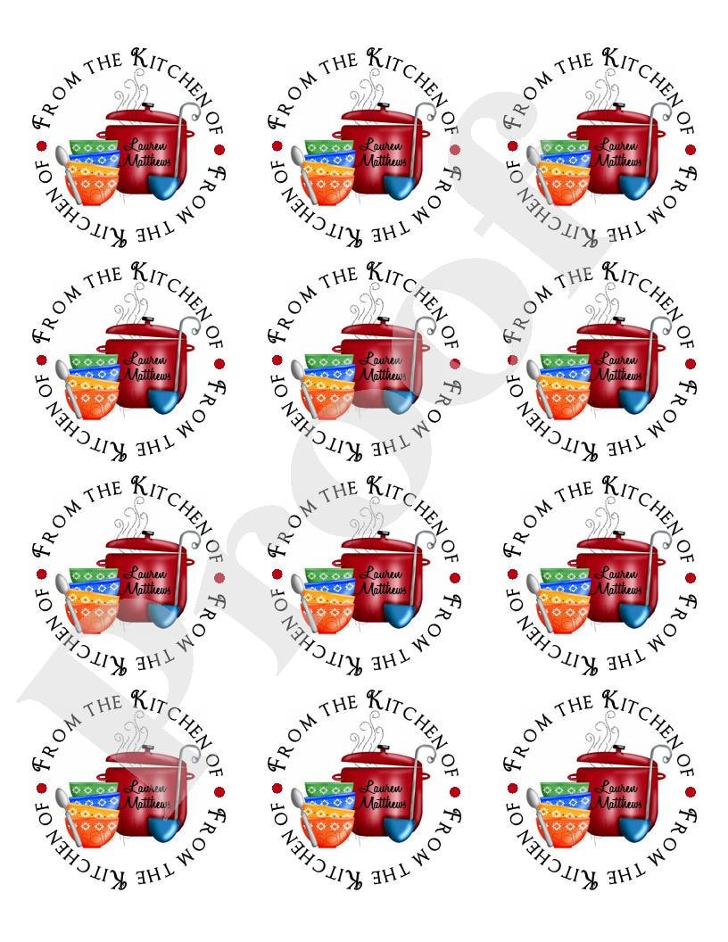 Soup Stickers Soup Labels Kitchen Stickers Cooking Labels - Etsy