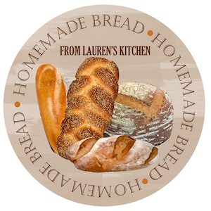 Personalized Bread Stickers, Homemade Bread Labels, Sourdough Bread ...