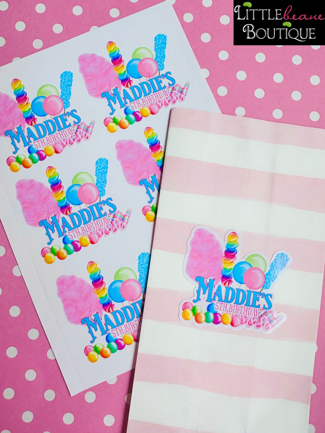 Personalized Candy Stickers, Candy Circus Sticker, Sweet Shop Label ...