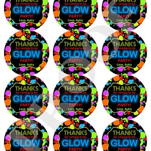 Boys Glow Party Stickers, Neon, Glow Party Favors, Glow in the Dark ...