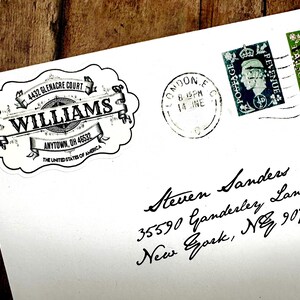 Heritage Style Return Address Labels, Vintage Style Mail Post Labels ...