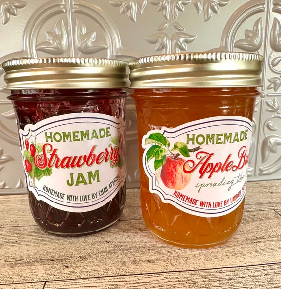 Homemade Jam Labels - Custom Canning Labels - Personalized - kitchen ...