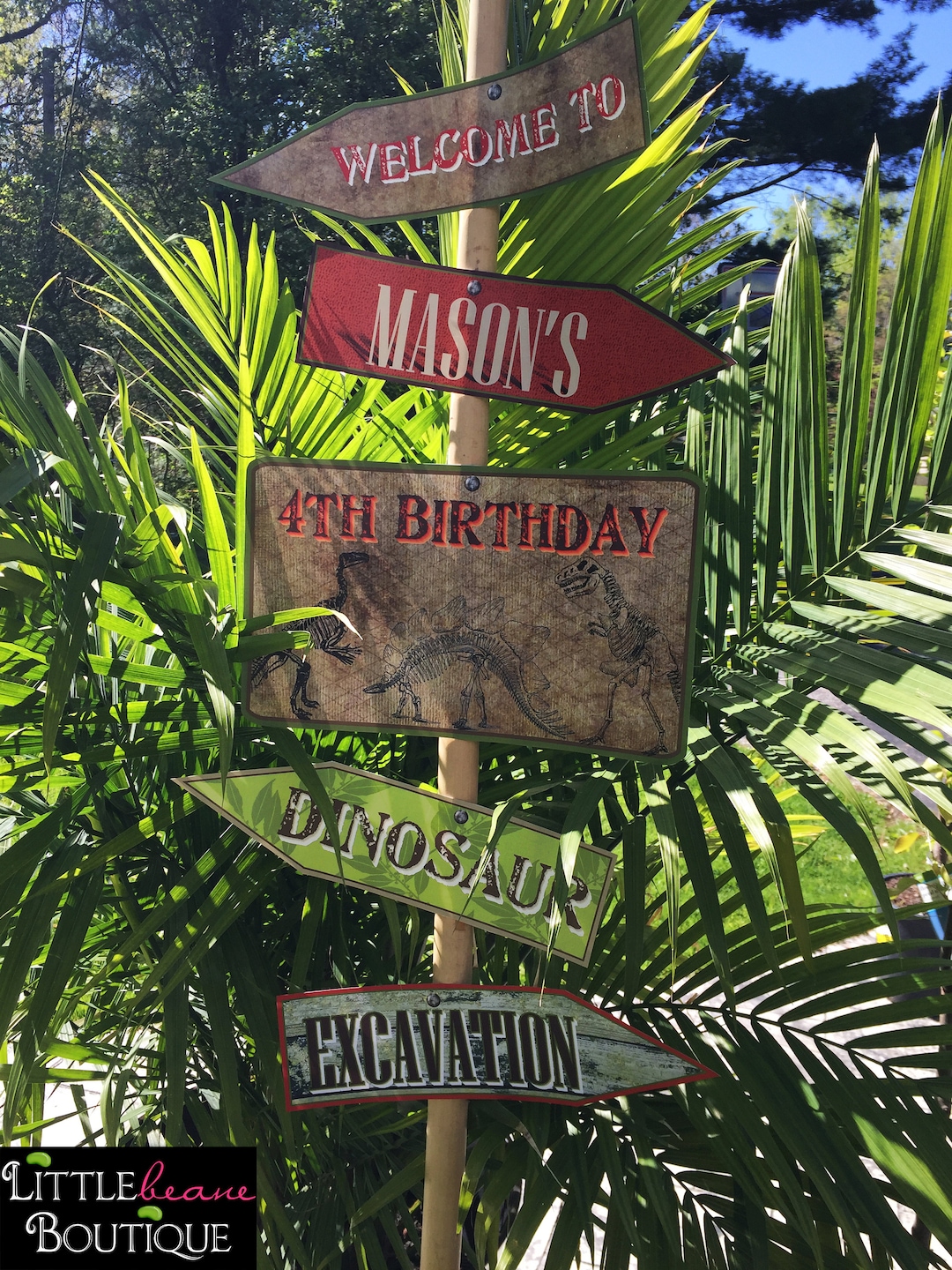 Printable Dinosaur Party Signs, Dinosaur Birthday Party, Kids Dinosaur ...
