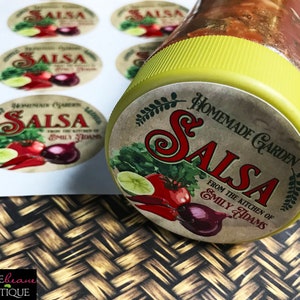 Salsa Labels, Garden Salsa Labels, Homemade Salsa Labels, Salsa Canning ...